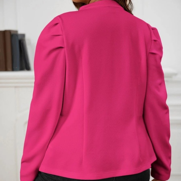 Jackets & Coats | Plus Open Front Button Detail Jacket Blazer | Poshmark